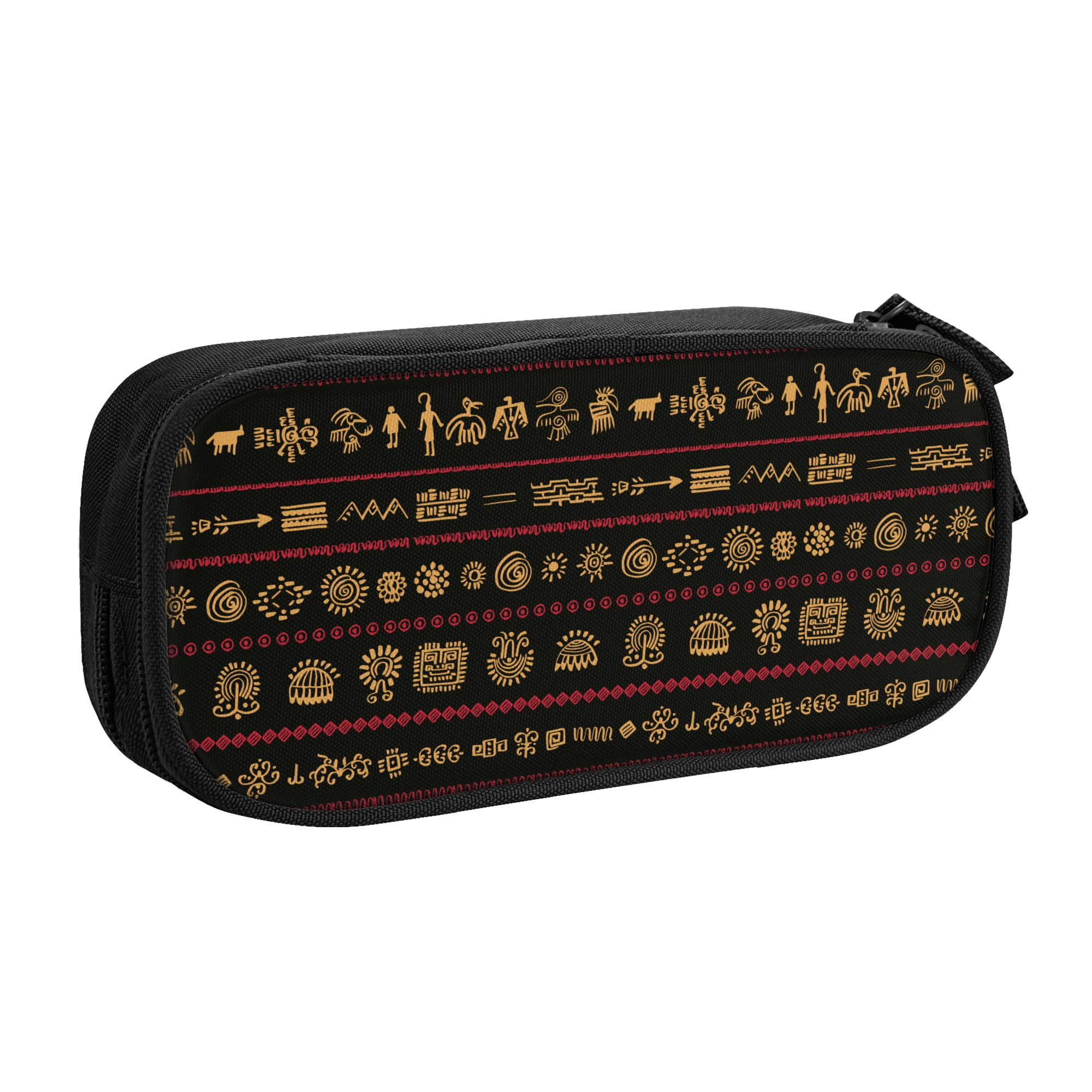 TEQUAN Large Capacity Pencil Case, Boho Ethnic Tribal Elements Pattern ...