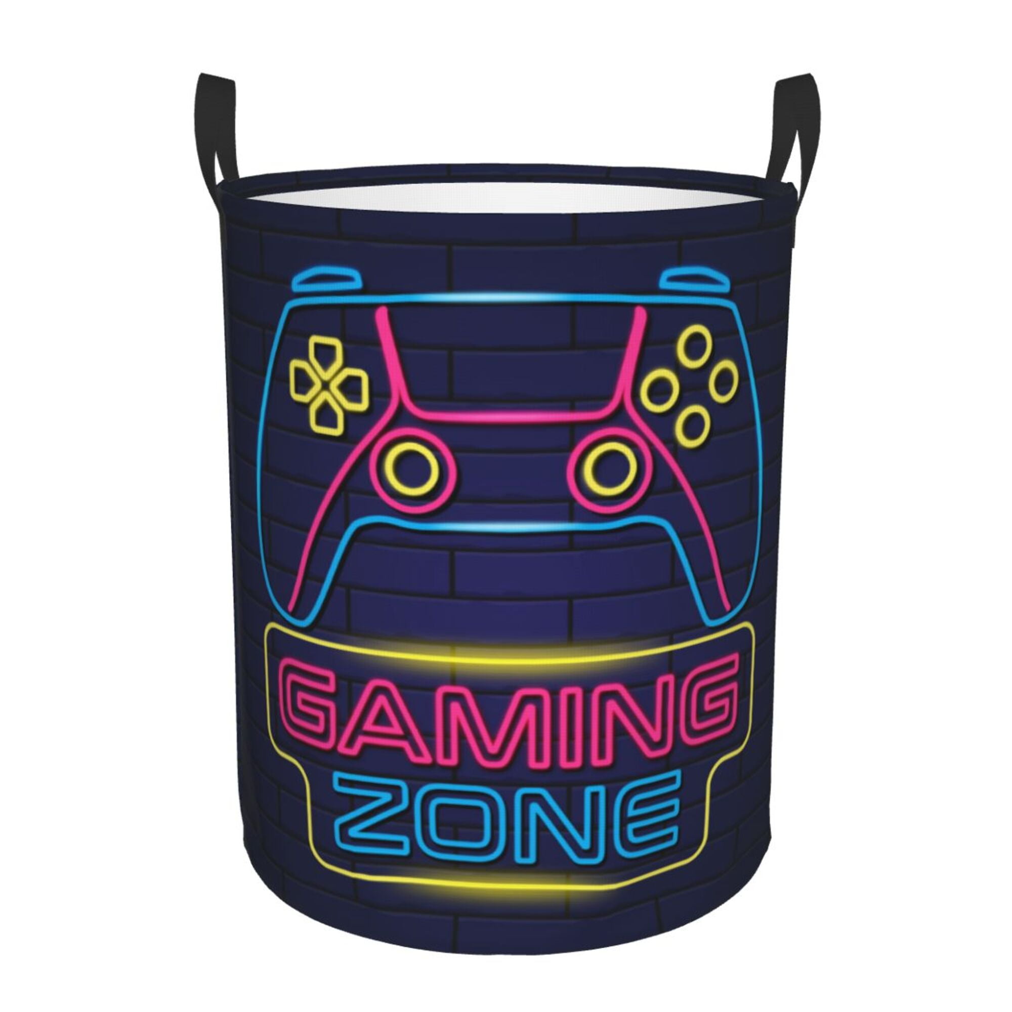 DouZhe Waterproof Collapsible Large Laundry Baskets, Neon Style Gaming ...