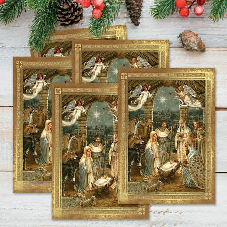Victorian Christmas Cards Nativity