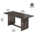 Dextrus 71 inch Modern Farmhouse Dining Table for 6 to 8, Rectangular ...