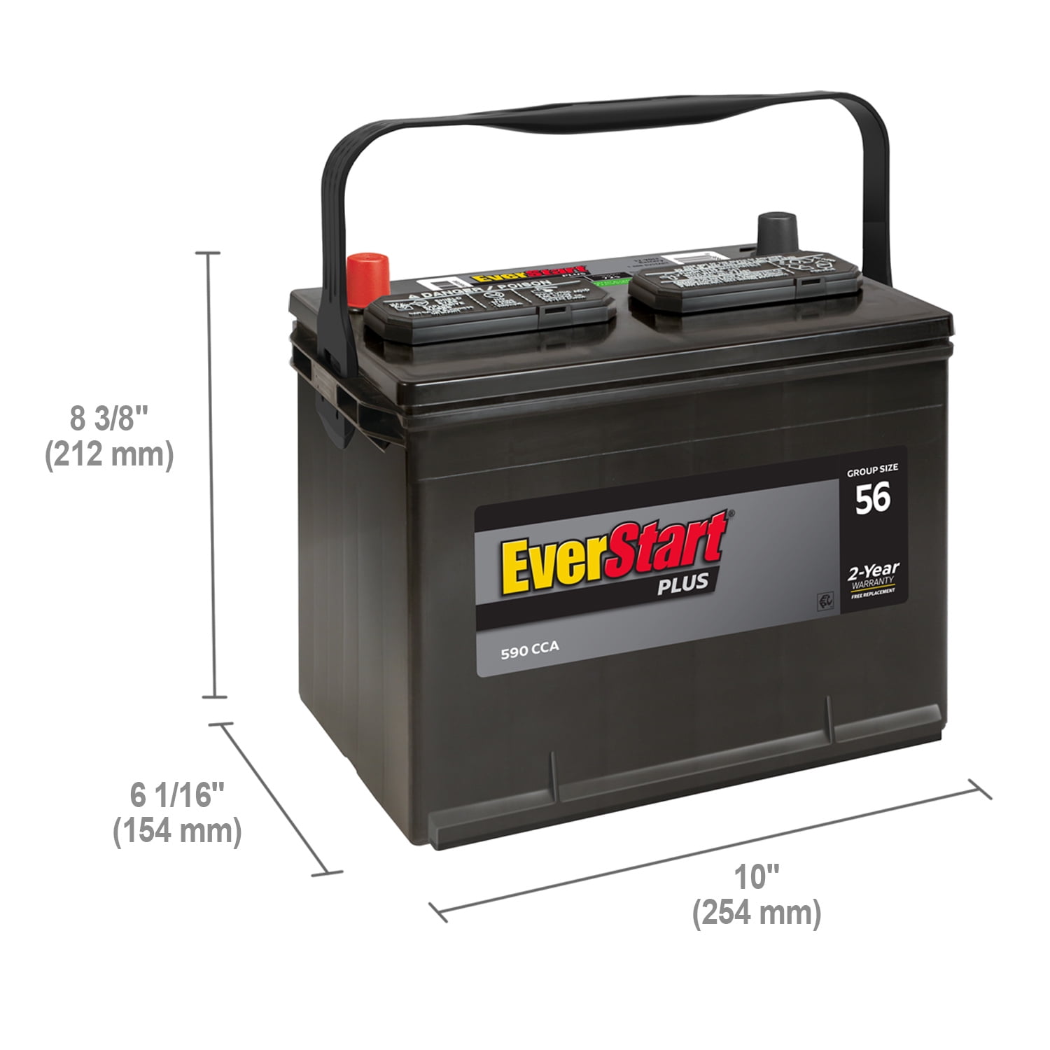 Everstart Plus Lead Acid Automotive Battery Group 58r Ring RPPL1000