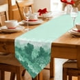 Abstract Pine Trees Table Runner Linen Burlap Table Runner 36 Inches ...