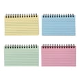 4 Pieces Reusable Note Card Notebooks Tearable Pages 4 Color Coil ...