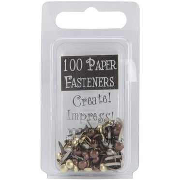 Metal Paper Fasteners 50/Pkg-Hearts - Silver - Walmart.com