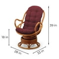 SK New Interiors Java Swivel Rocking Lounge Chair Natural Rattan Wicker ...