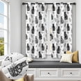 Black Cat and Butterfly White Pattern Blackout Curtains,Triple Weaved ...