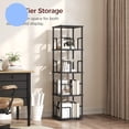 5-Tier Rotating Bookshelf, Freestanding Corner Bookshelf, 360 ...