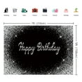 7×5FT Birthday Backdrop Black Glitter Silver Dot Photography Background ...