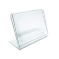 Small Counter Top Acrylic Sign Holder, Horizontal L Shaped Card Holder ...