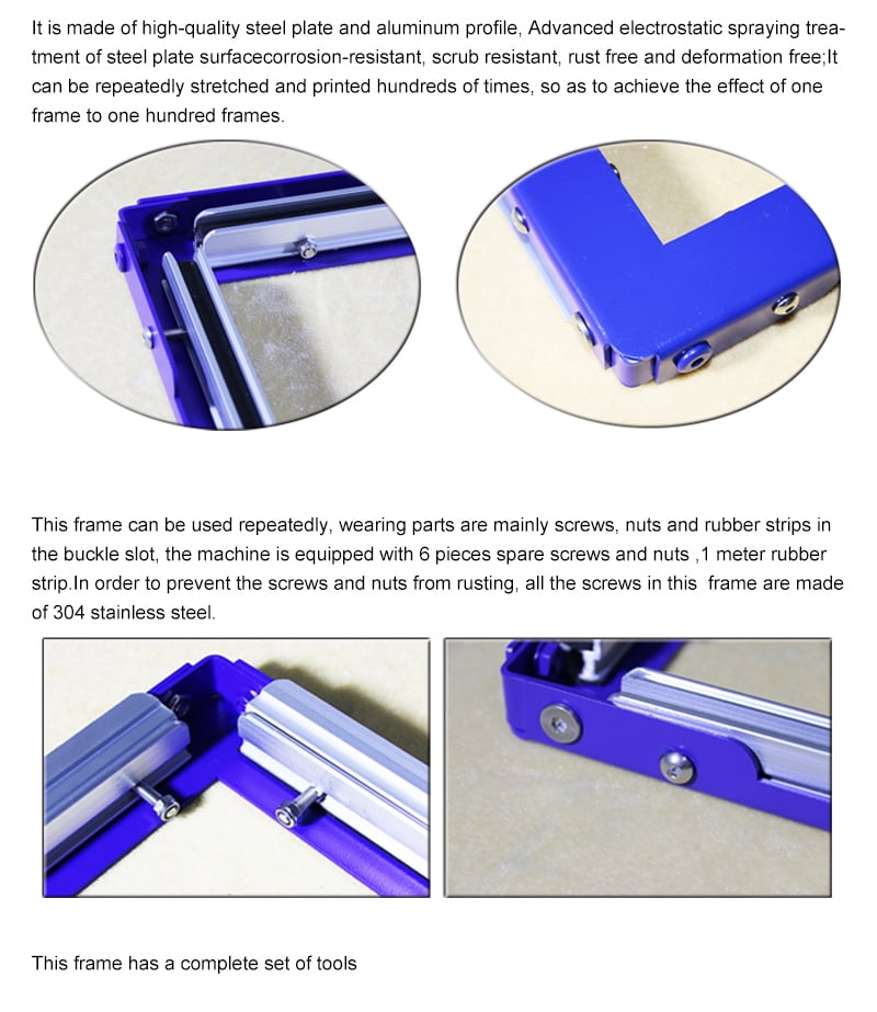 Buy TECHTONGDA Screen Printing Mesh Stretching Self-tension Frame Glue ...