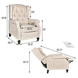 LVUYOYO, Wingback Recliner Chair, Heat and Massage, Push Back 160¬∞ ...