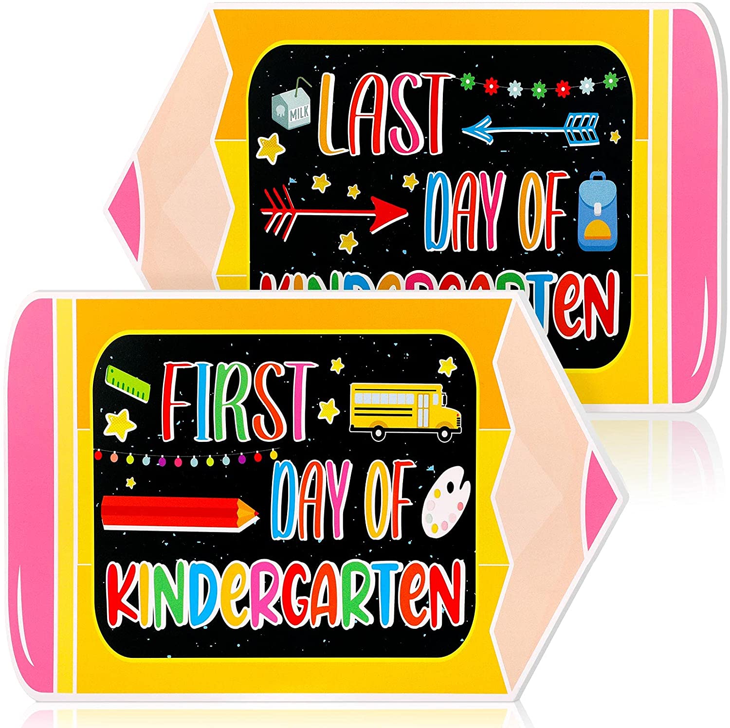 ECCHOU First Day Of School And Last Day Of School Photo Prop Sign First ECCHOU First Day Of School And Last Day Of School Photo Prop Sign First