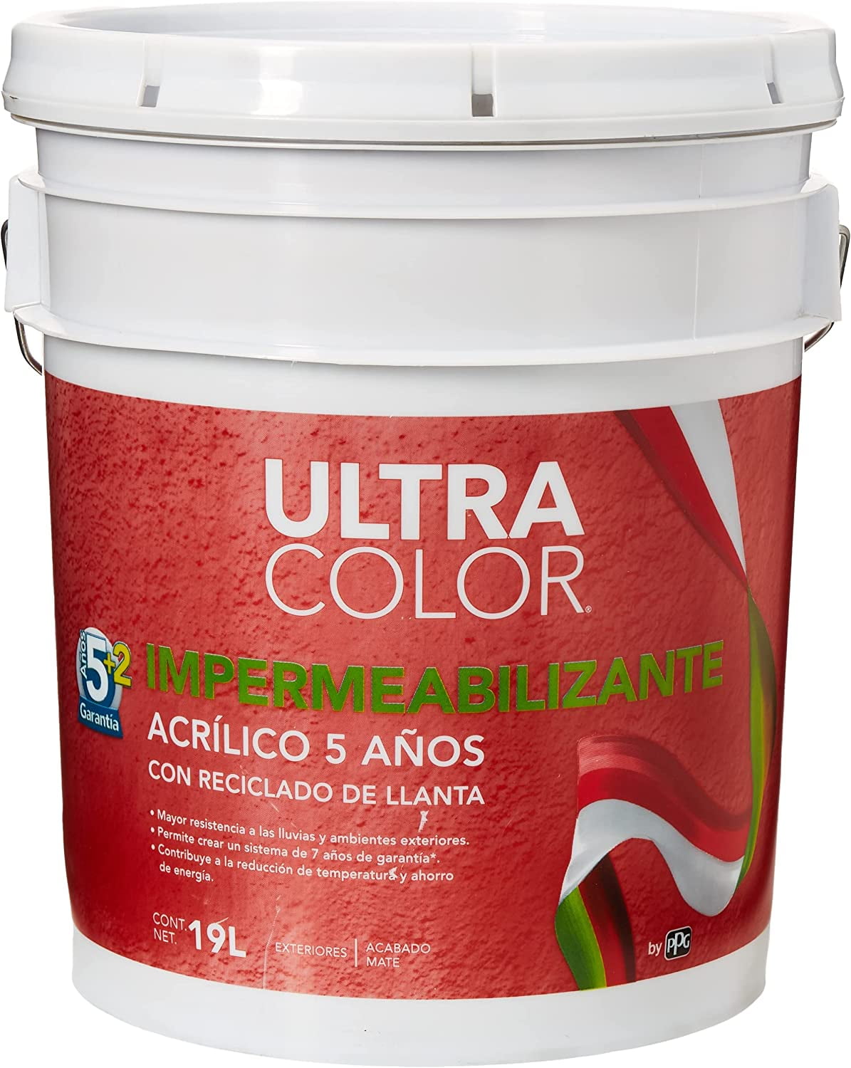 Impermeabilizante Ultracolor 5 Años 19lt Blanco Ecologico Bodega