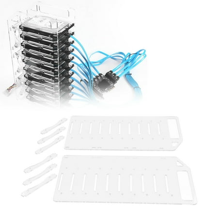 Herwey Hard Disk Drive Rack YJ‑Y10F 3.5 Inch Transparent Acrylic ...