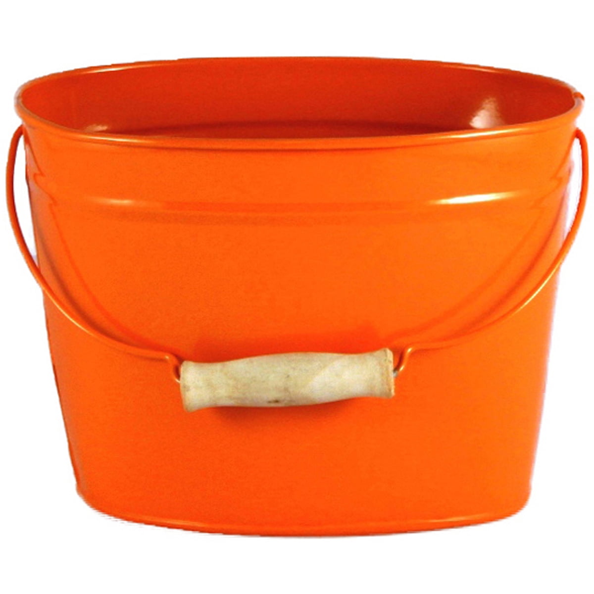 Metal Oval Pail W/Handle 5.5"X6"-Orange | Walmart Canada