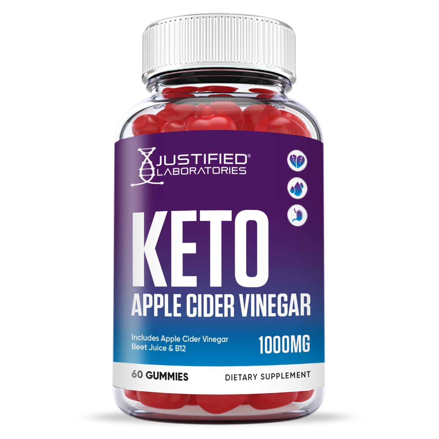 Buy Keto Apple Cider Vinegar Gummies 1000MG ACV Made From The Mother ...
