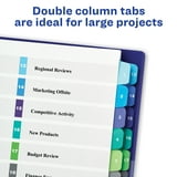 Avery Office Supplies, School Binder Page, Double Column 16 Tab ...