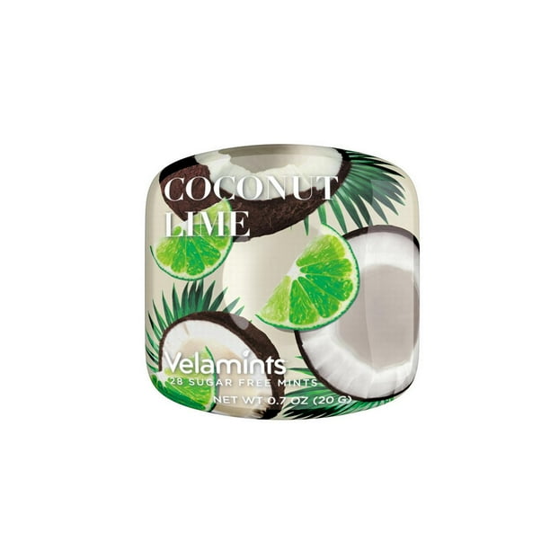 Velamints, Coconut Lime Sugar Free Mints Tin, 28 Ct (6 Pack) - Walmart.com