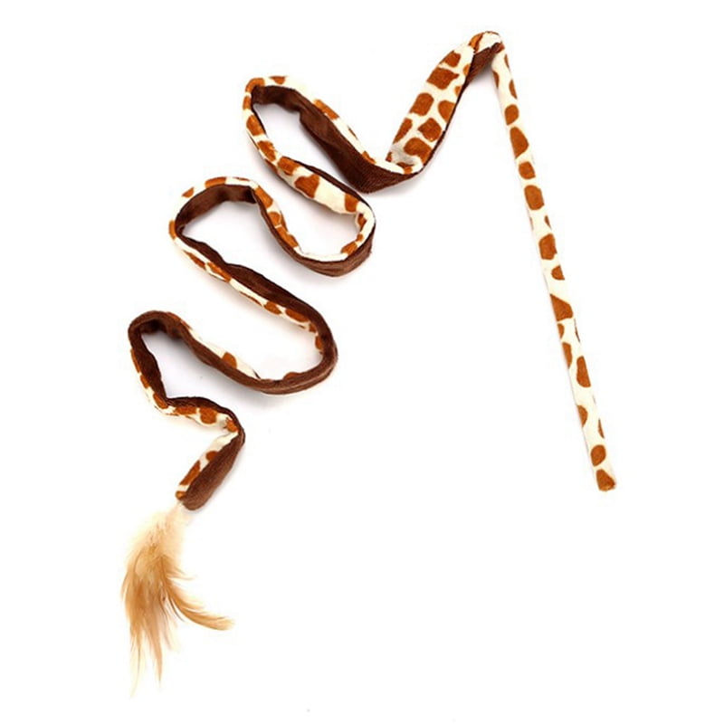 Click here for Nobrand Cat Feather Wand Leopard Printing Crinkle... prices