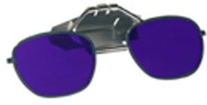 Cobalt Blue Glass Clip-On Flip-Up Spectacles - Full Lens - Shade #4 ...