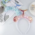 BESTYASH 4Pcs Assorted Color Mermaid Hairband with Shell Star and Mesh ...