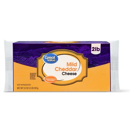 Great Value Mild Cheddar Cheese, Block, 32 oz - Walmart.com