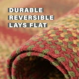 Homespice 20x30 Cider Barn Red Oval Braided Jute Rug - Reversible ...