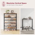 6 Tier Shoe Rack Organizer for 20-24 Pairs of Shoes, Metal Mesh Shoe ...