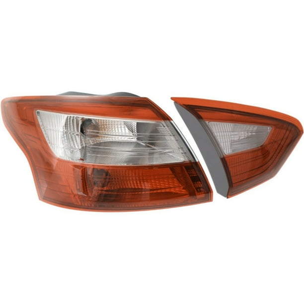 Tail Light For 2012-2014 Ford Focus Sedan Driver Side Inner and Outer ...