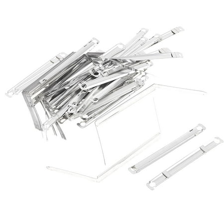 50 Sets Silver Tone Metal Organizer Binder Documents Clip Paper ...