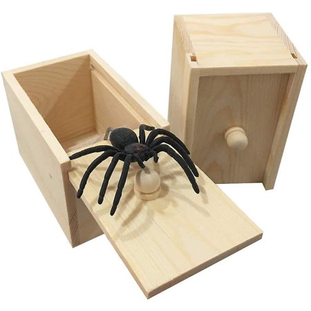 Rubber Spider Prank Boxhandcrafted Wooden Surprise Box Prank, Spider ...