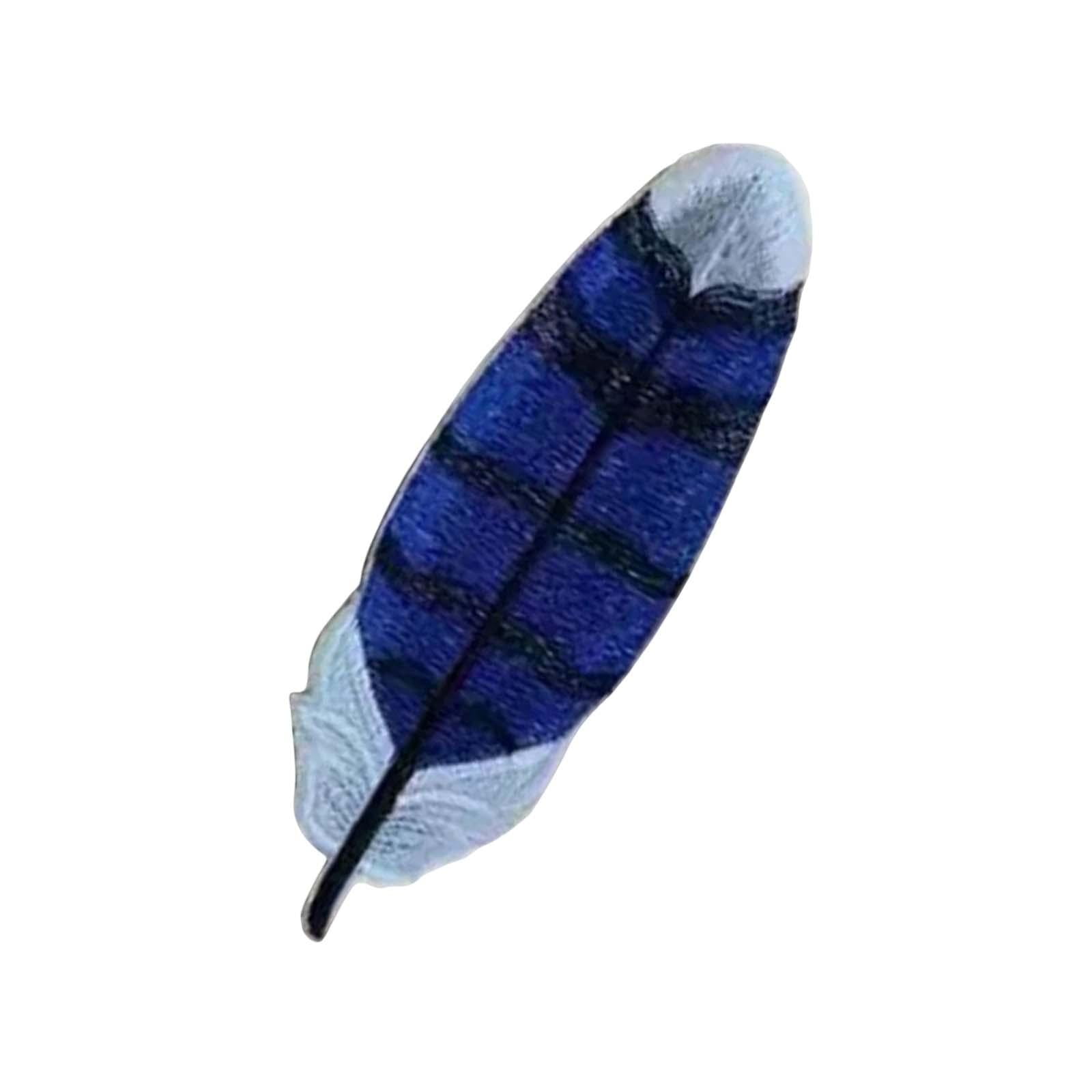 Hand Embroidered Feather Bookmark Feather Bookmarks Reading Book ...