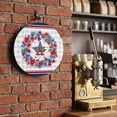 4th of July Round Metal Signs for Outside Red White and Blue Tin Signs ...