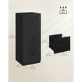 VASAGLE 3-Drawer Vertical File Cabinet, Home Office Stand, Adjustable ...