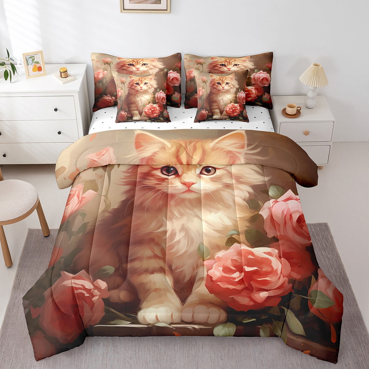 Click here for Yst Little Cat Comforter Set 7 Piece Bed In A Bag... prices