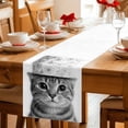 Cute Cat Table Runner 90 Inches Long Farmhouse Dress Scarves, Funny ...