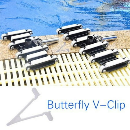 6pcs Plastic V-Clip Pool Brush Skimmer Vacuum Head Swimming Pool ...