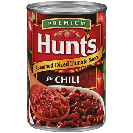 Hunt's Seasoned Diced For Chili Tomato Sauce 15 Oz Can - Walmart.com