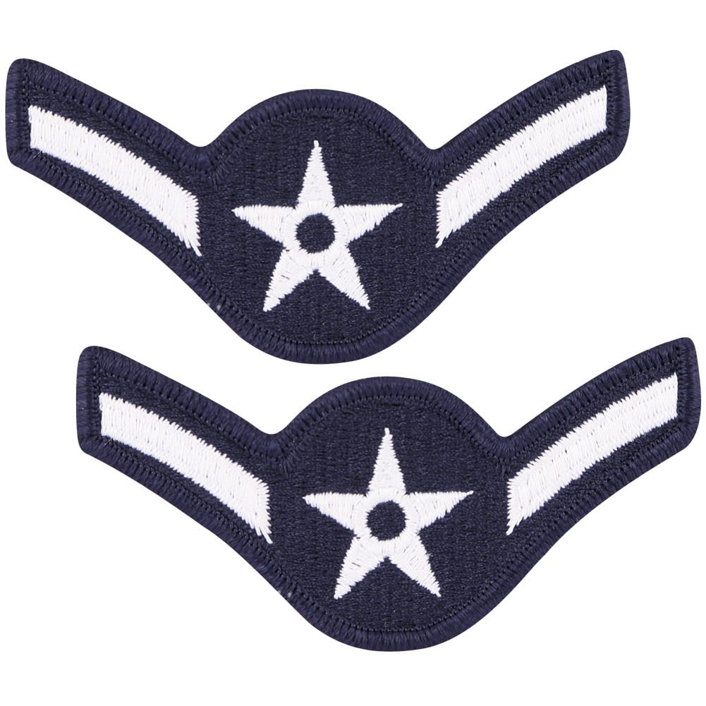 Air Force Officer Stars- One Star- Black Metal- Pair
