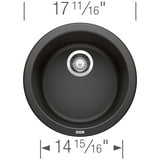 BLANCO RONDO Bar Undermount - Cafe Brown - Walmart.com