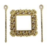 Efavormart Set of 2 | 7" Gold Acrylic Crystal Curtain Tie Backs, Square ...