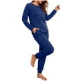 Walmart Women's Sleepwear Pajama Set, Long Sleeve Nightwear, Soft ...