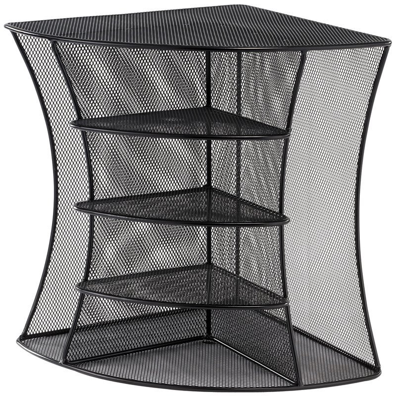 Pemberly Row Black Mesh Desk Corner Organizer - Walmart.com - Walmart.com