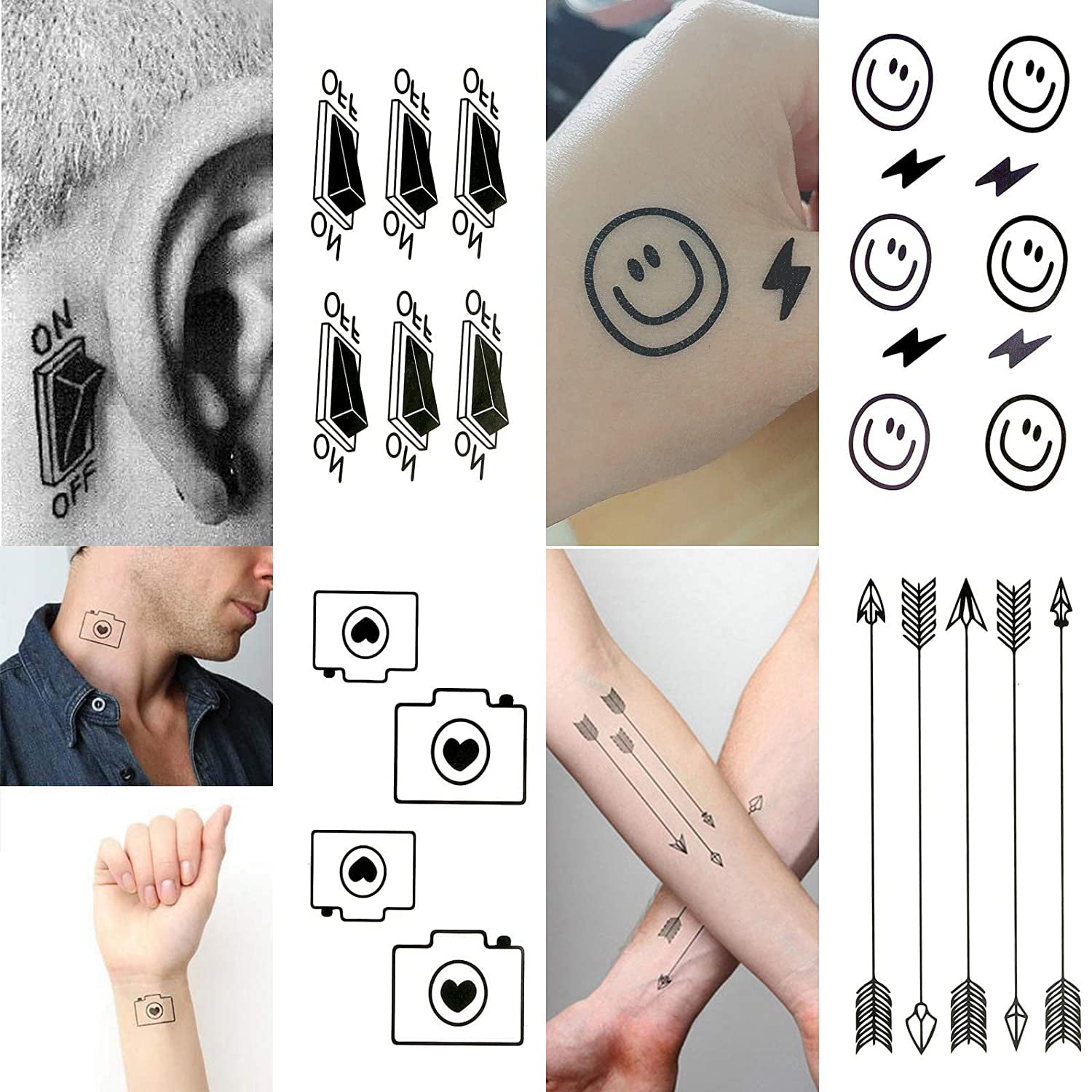 Cute Printable Tattoos Temporary Tattoo Stickers | 30 Sheets Small