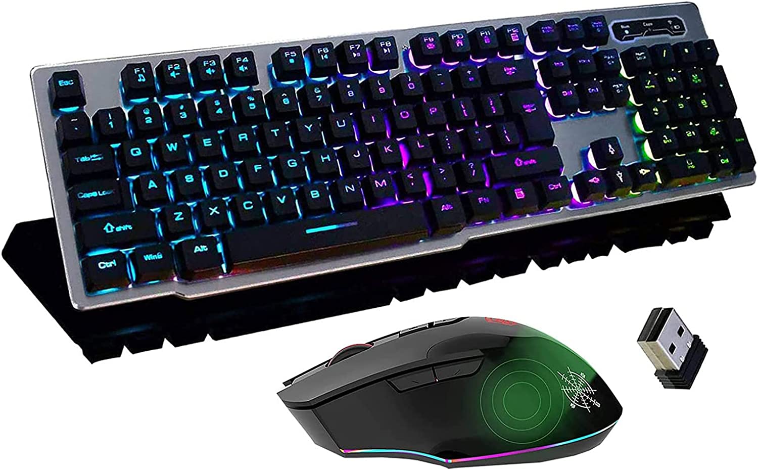 AIR-Rechargeable Keyboard Mouse Combo,Suspended Keycap Mechanical Feel ...