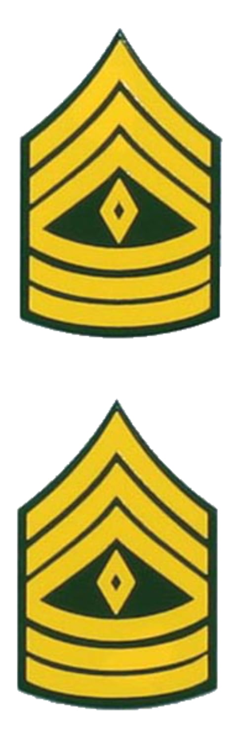 US Army E-8 1st SGT Rank 2-Piece 1 inch First Sergeant 1SG Decals ...