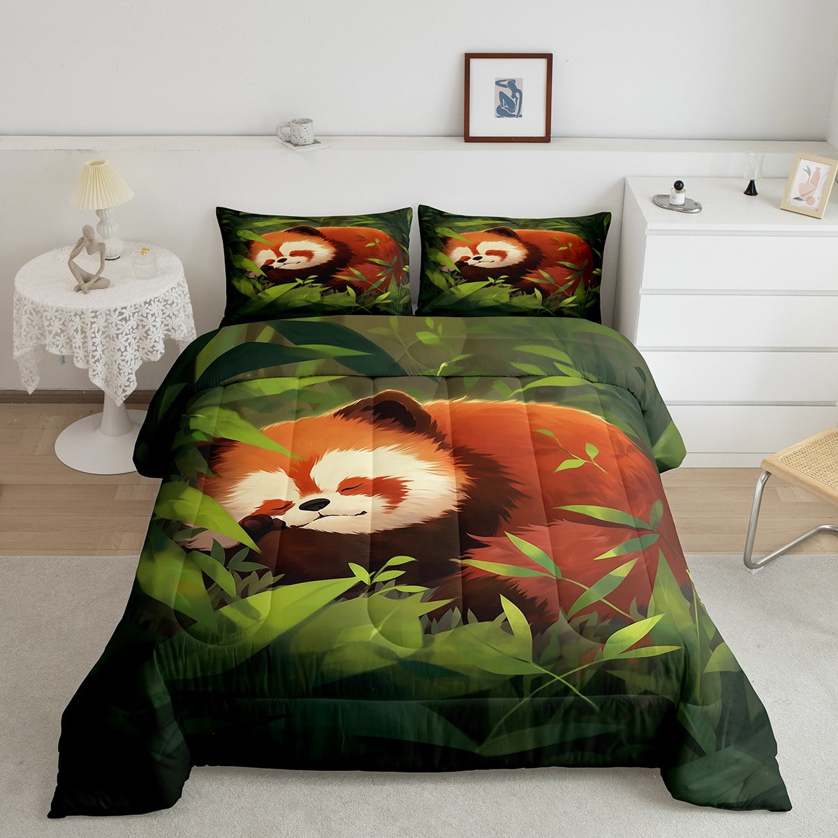 YST Twin Size Bedding Cartoon Raccoon Comforter Set Raccoon Gifts for ...