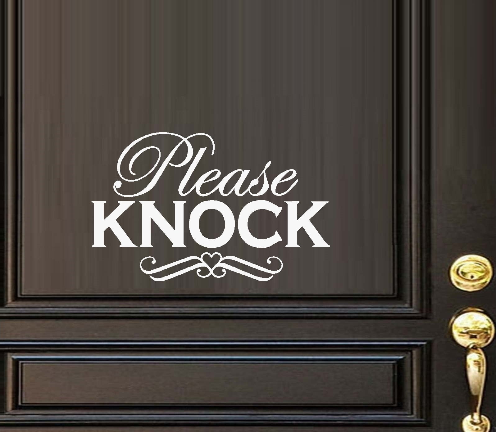 Please Knock ~ WALL, Door or Window DECAL, 5" X 8" Wht - Walmart.com