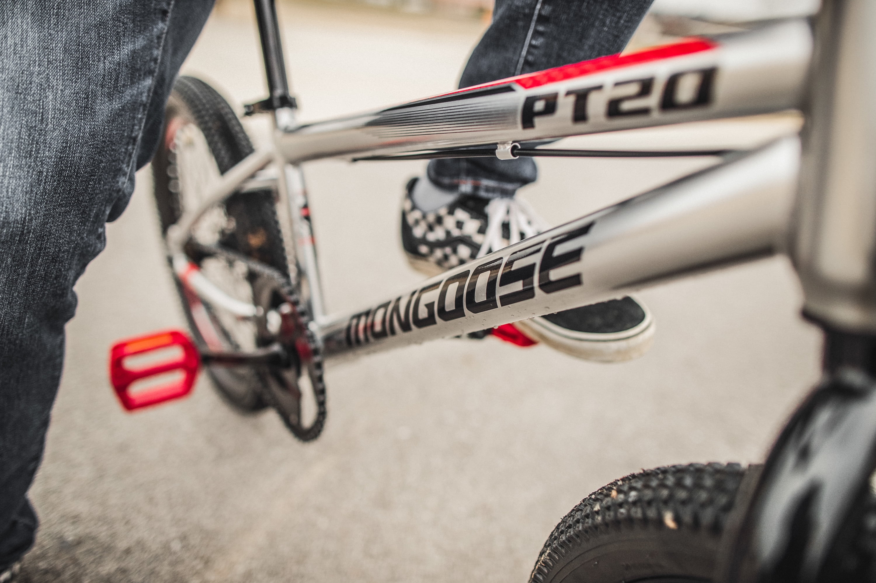 Buy Mongoose PT20 BMX 20 in. Kids Bike, Single Speed, Boys, Silver / Black Online at Lowest ...