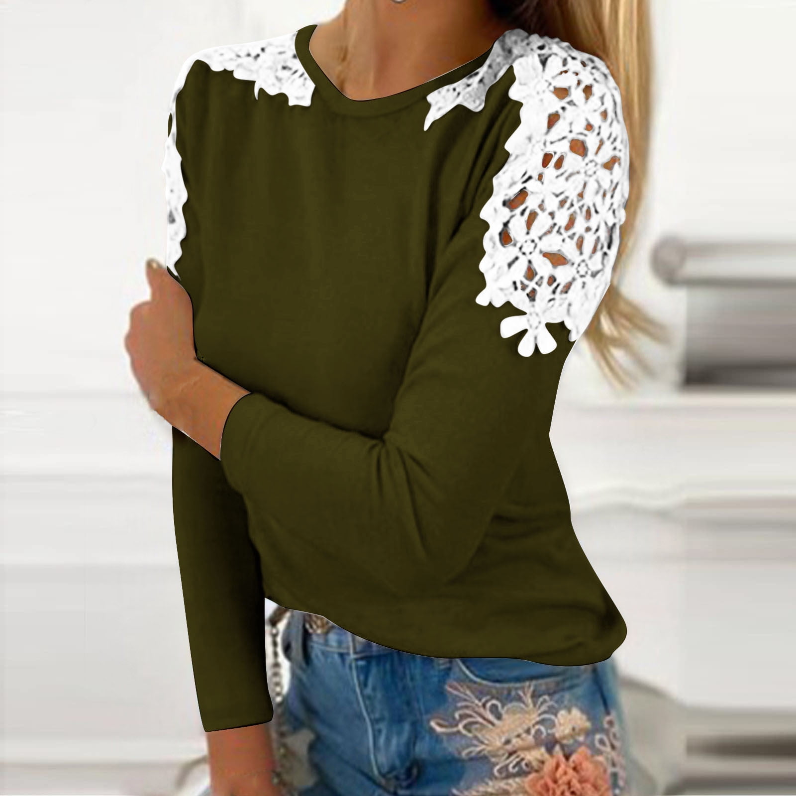 Click here for Jsaierl 2024 Trendy Long Sleeve Tops For Women Flo... prices
